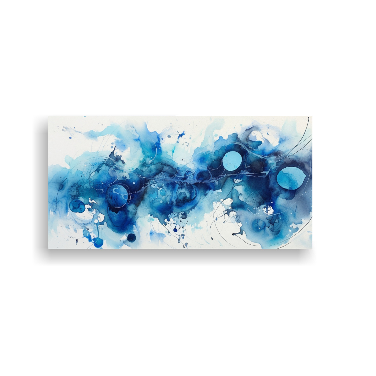 Cuadro Floral Gradación Azul Cósmico - ¡Decora Con Estilo! - Decocuadros