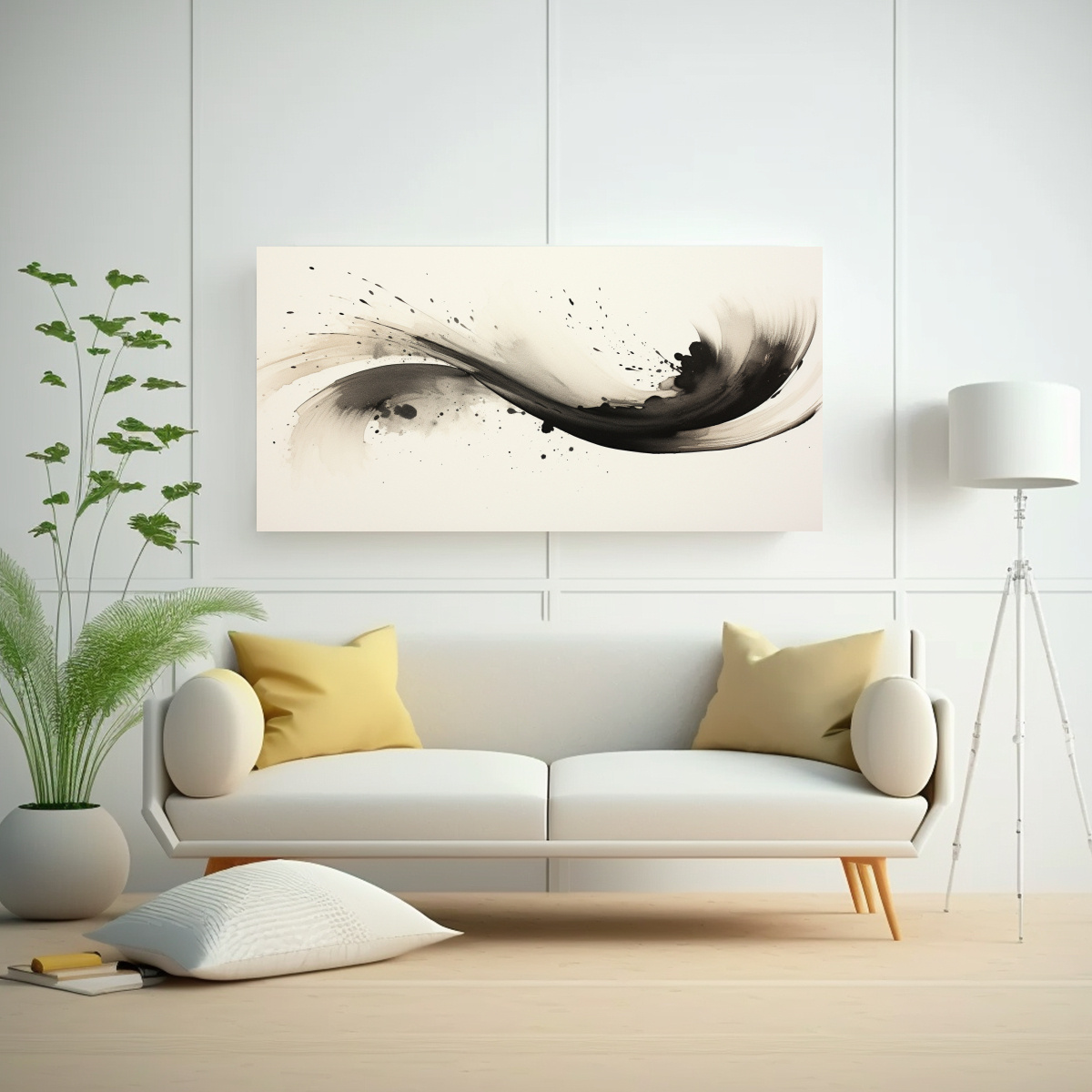 Cuadro De Arte Zen En Tinta: En La Quietud, Presta Atención - DecoCuadros