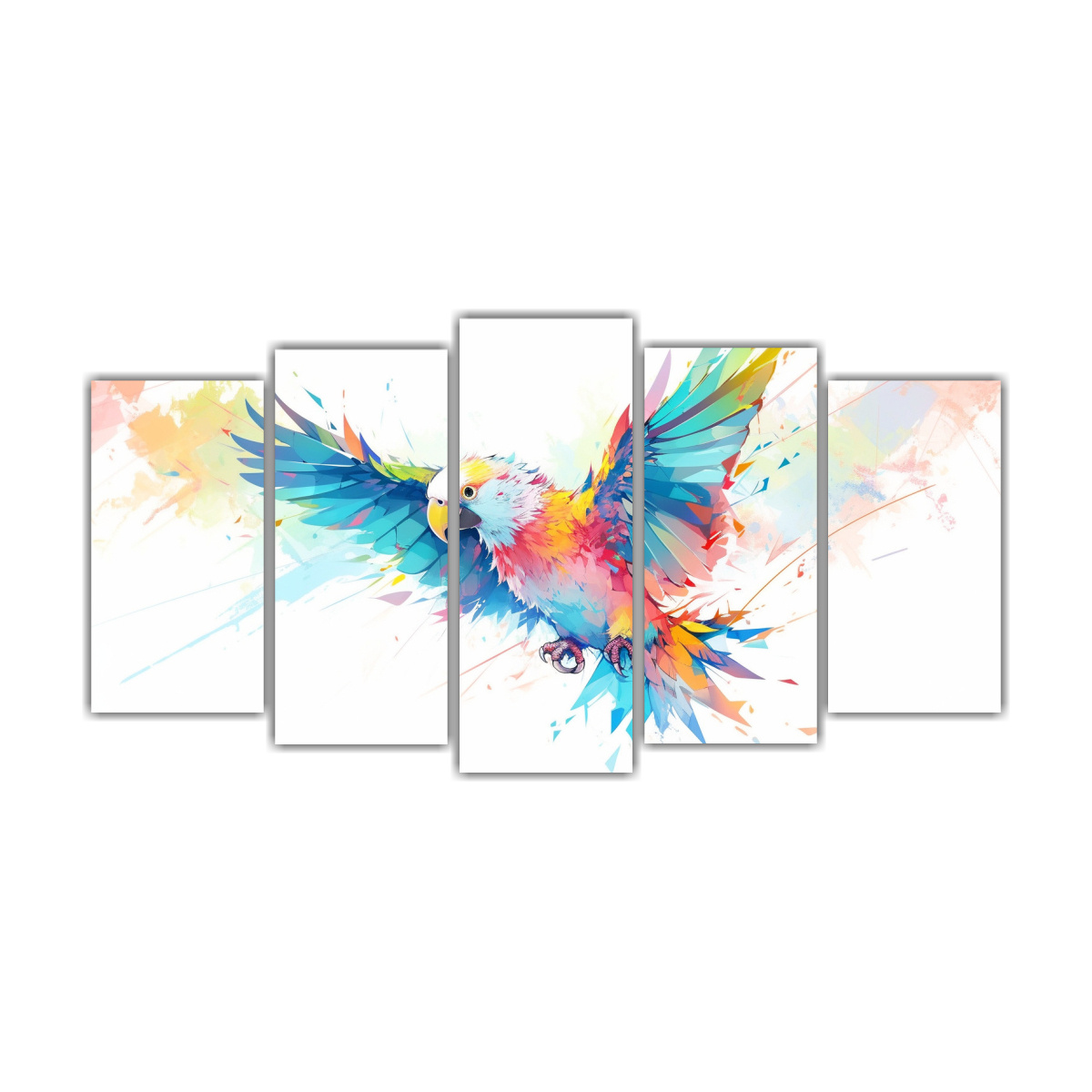 Cuadro Aves Coloridas En Relieve Y Acuarela - Calidad Y Precio Insuperables - Decocuadros