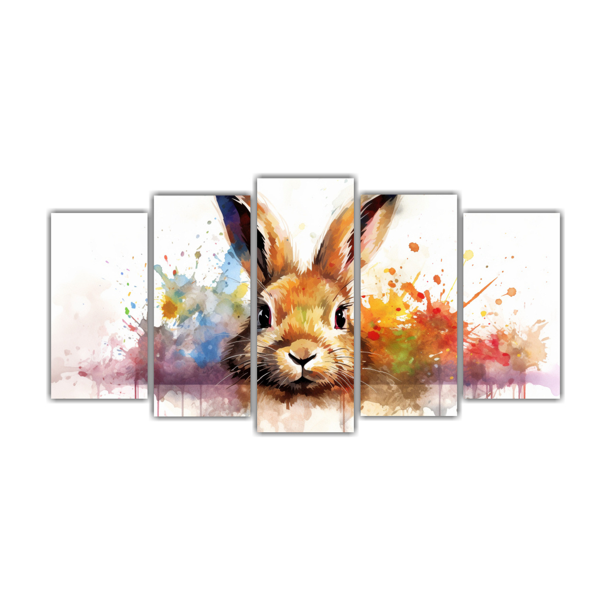 Cuadro Conejo Colorido Estilo Acuarela - ¡Decora Con Estilo! - Decocuadros