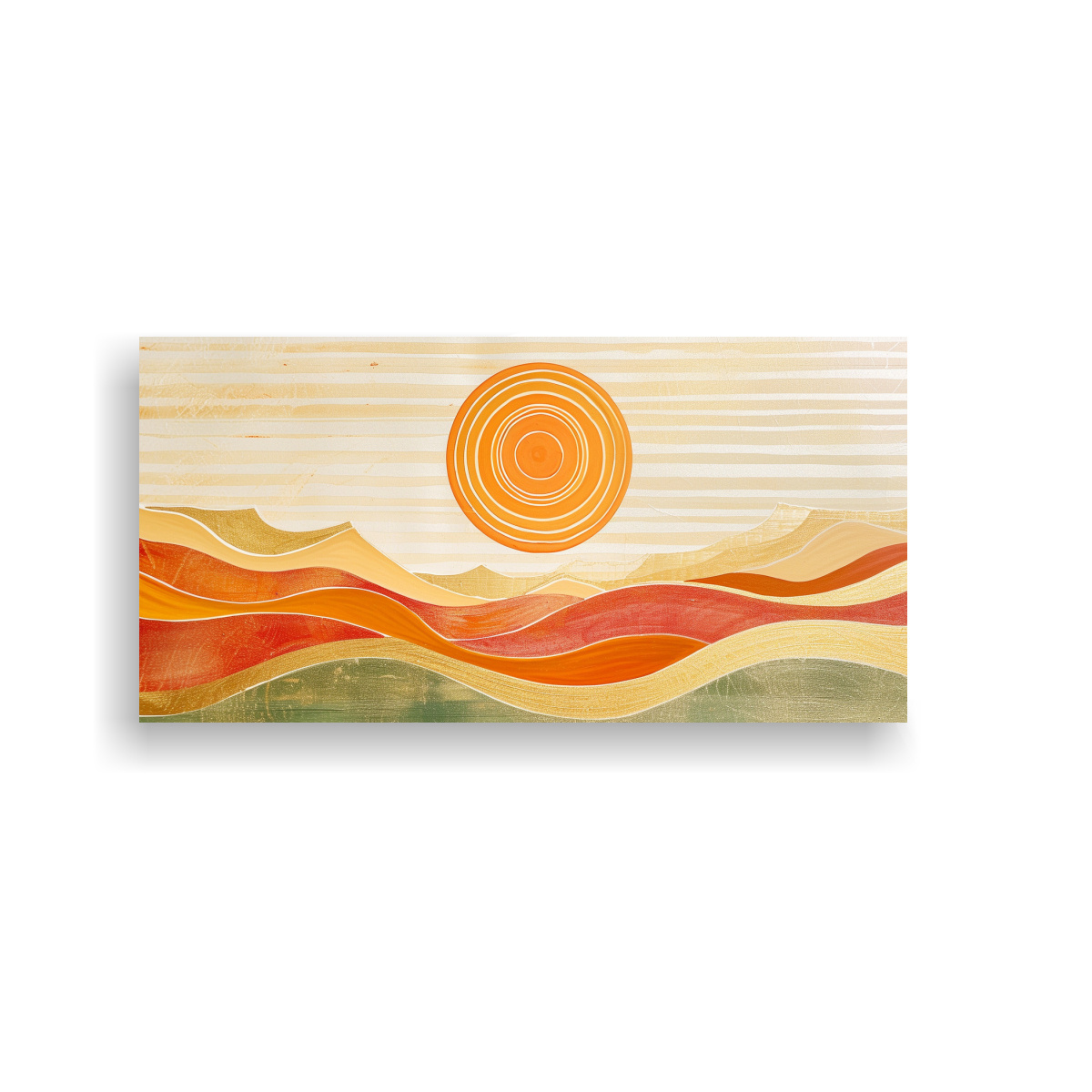 Cuadro Decorativo Escena Heliocéntrica Con Rayas Doradas - Compra ...