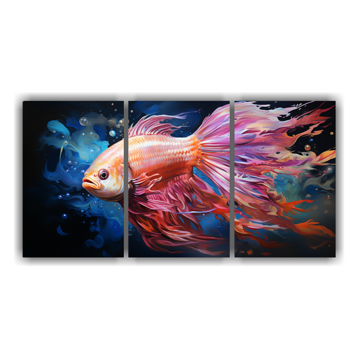 Cuadro Discus Fish En Colores Spectrum Y Maroon - Arte Decorativo ...