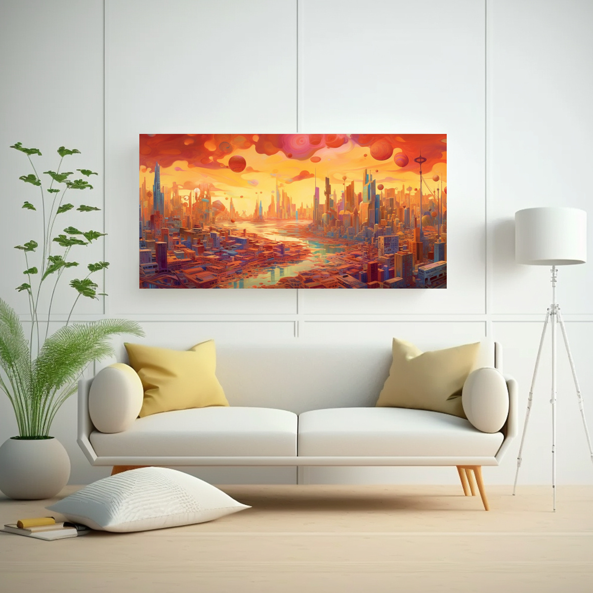 Cuadro Moderno De Una Ciudad Con Impacto Visual En DecoCuadros