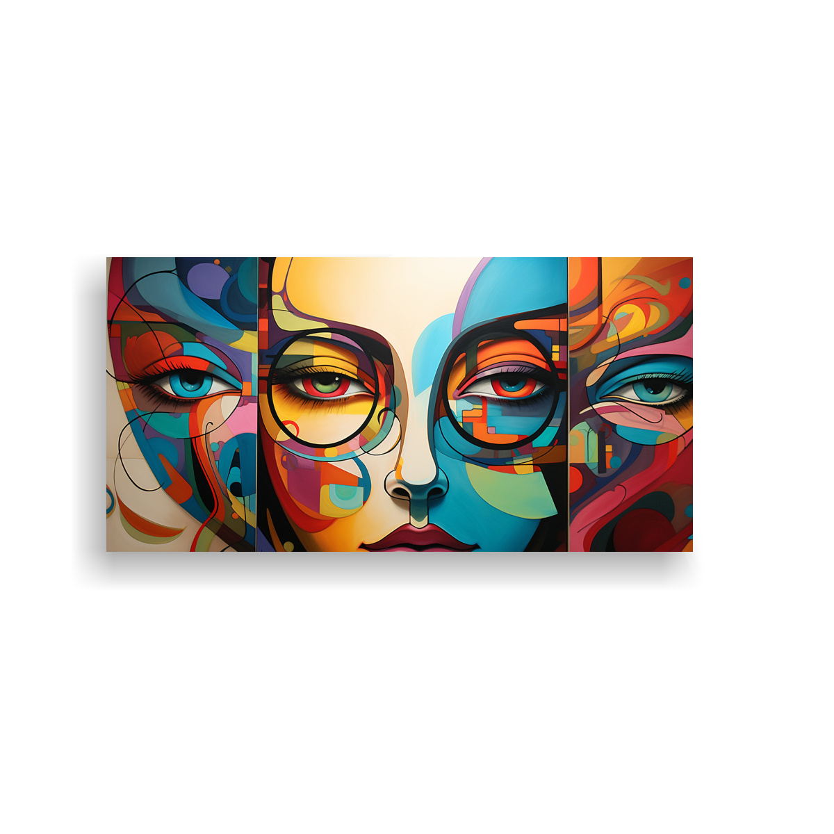 Cuadro Vintage Surrealista Pinturas De Caras Abstractas En Tela De Alta ...