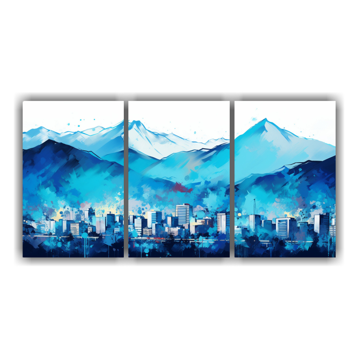 Cuadros Azul Y Turquesa Para Decorar Cuarto En Santiago Chile - Decocuadros
