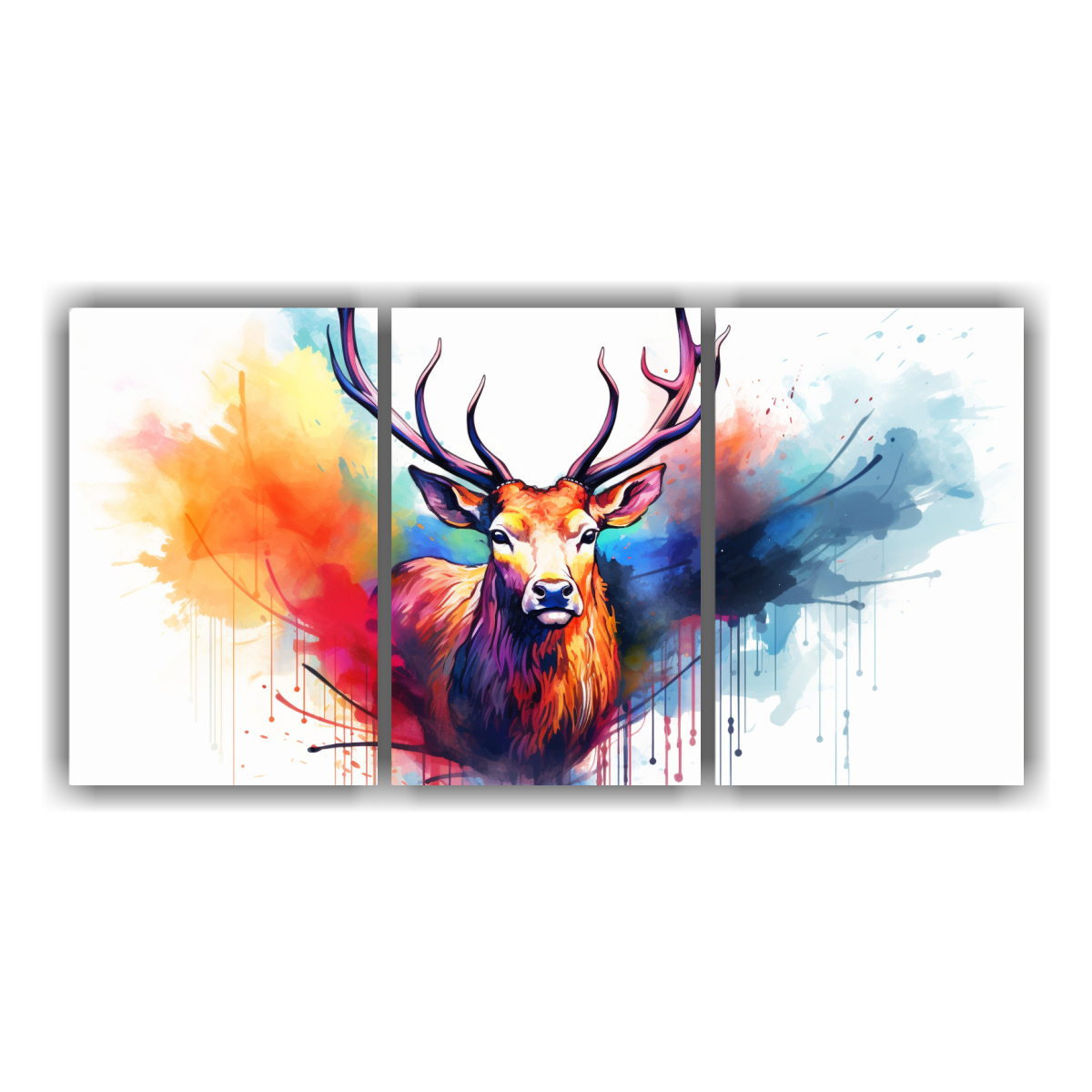 Cuadros Coloridos Inspirados En El Movimiento Del Agua Tres Artes ...