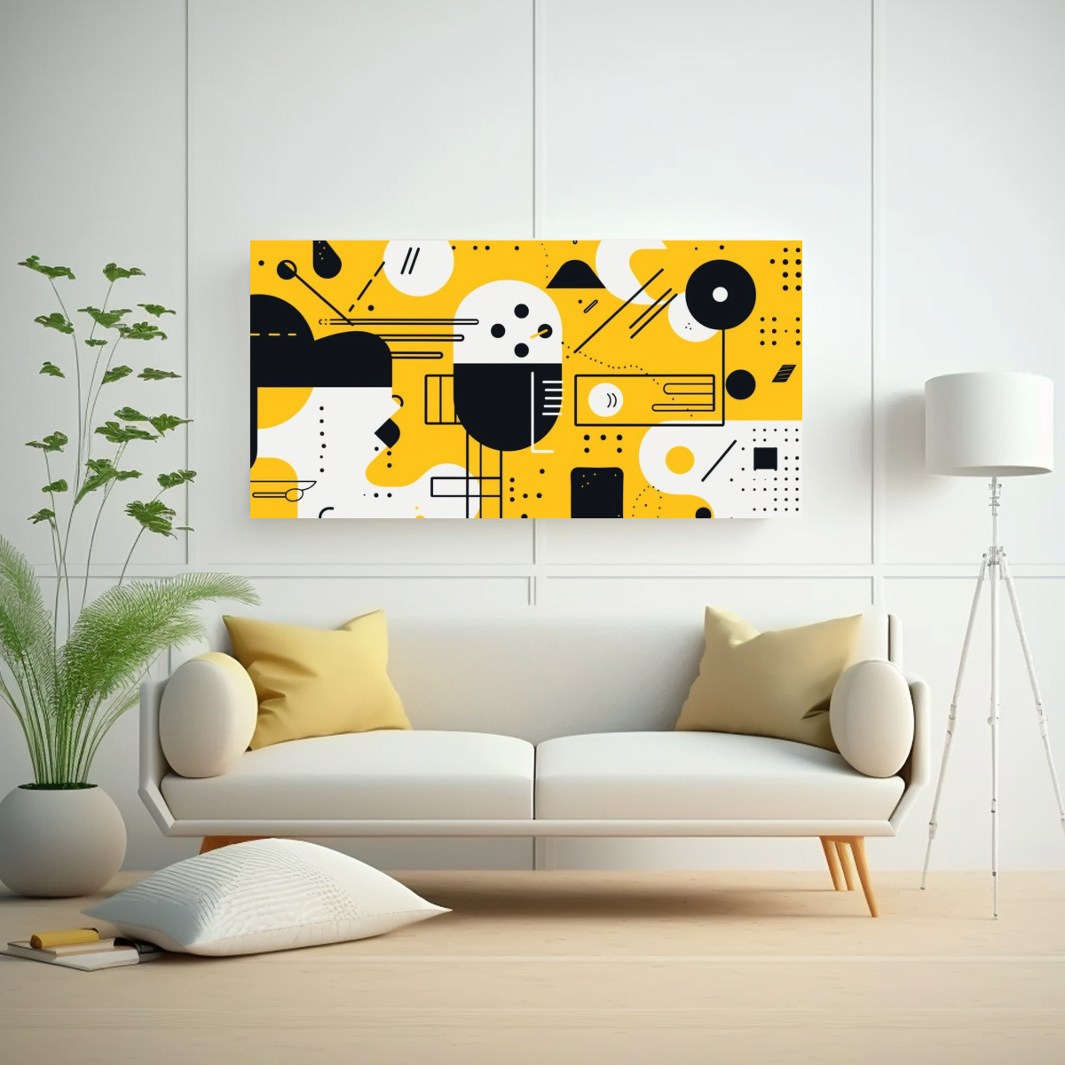Cuadros Decorativos Con Formas Geométricas En Acuarela - DecoCuadros