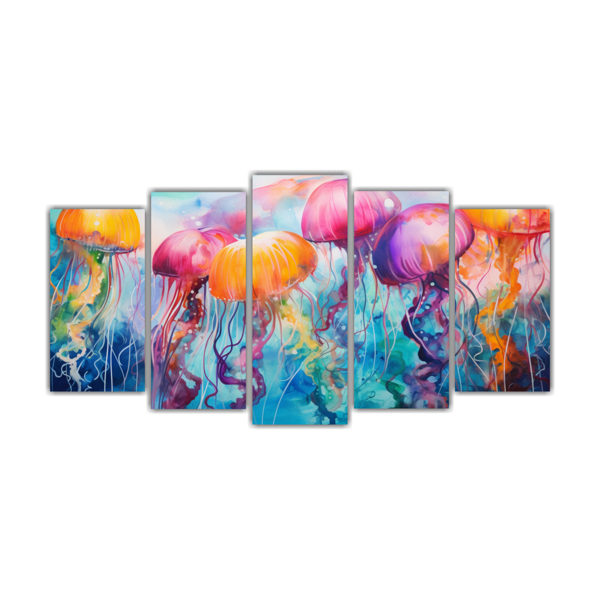 Cuadros Decorativos De Movimiento Único En Vida Marina En Colores Cromáticos Y Translúcidos ...