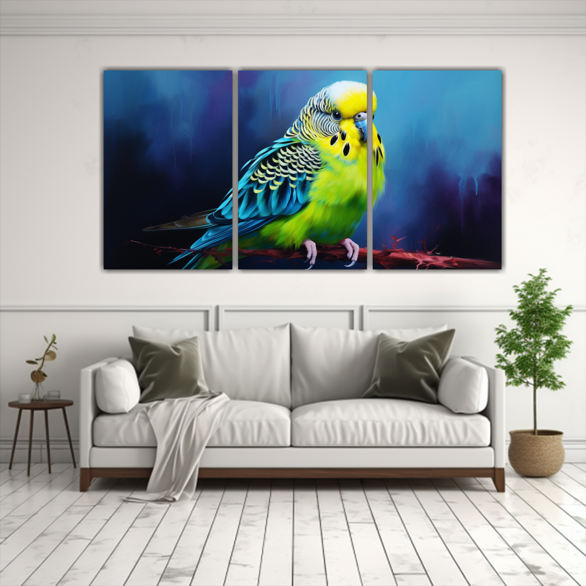 Cuadro Decorativo Estilo Estilo óleo De Periquitos - ¡Calidad Y Precio Inigualables! - Decocuadros