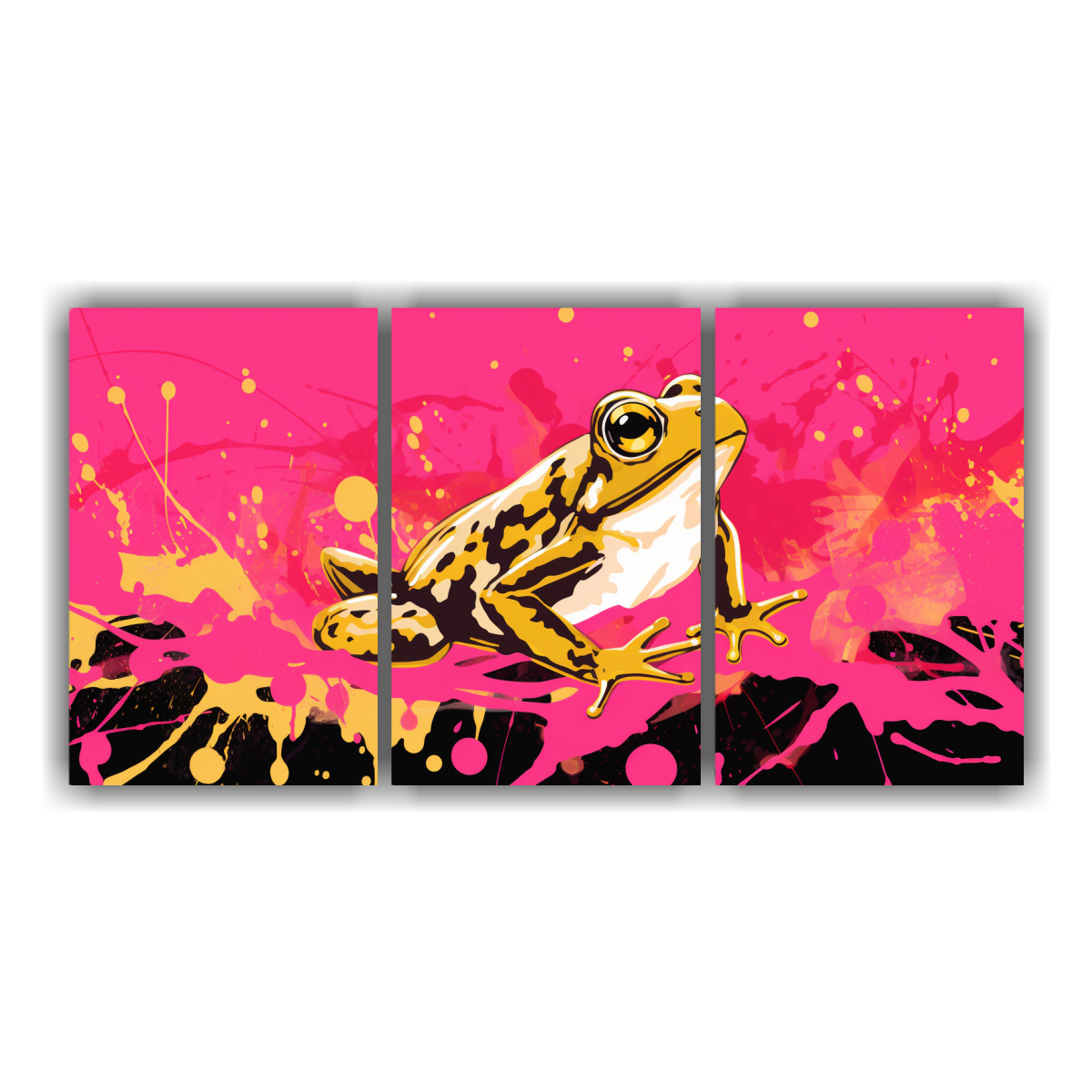 Cuadros Decorativos Neo Pop Arte Ranas Y Sapos En Colores Oro Y Rosa ...