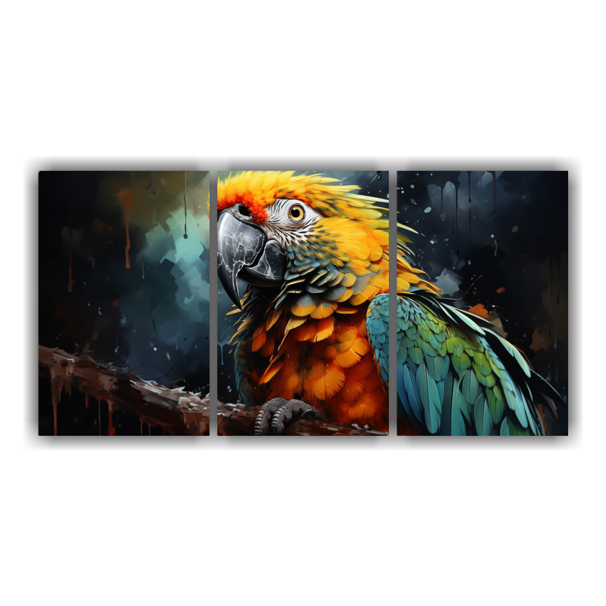 Cuadros Amazon Parrot Acuarelas Coloridas - ¡Compra Ahora En DecoCuadros!