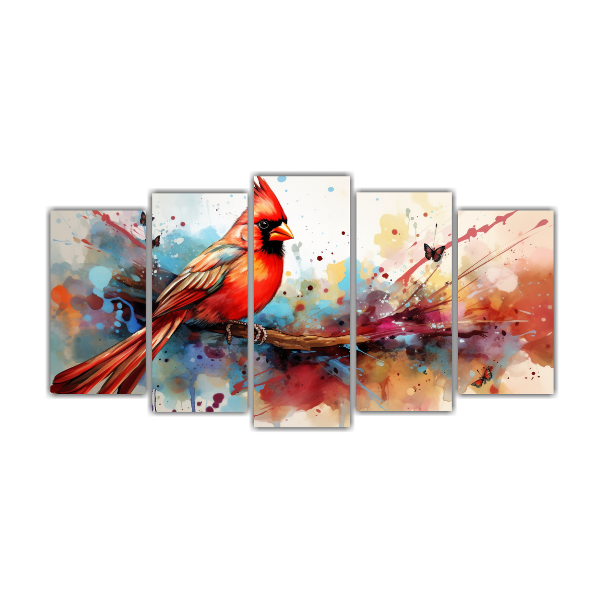 Cuadro Movimiento Linda Cardinal Acuarelas Colores Café Arte Popneo ...