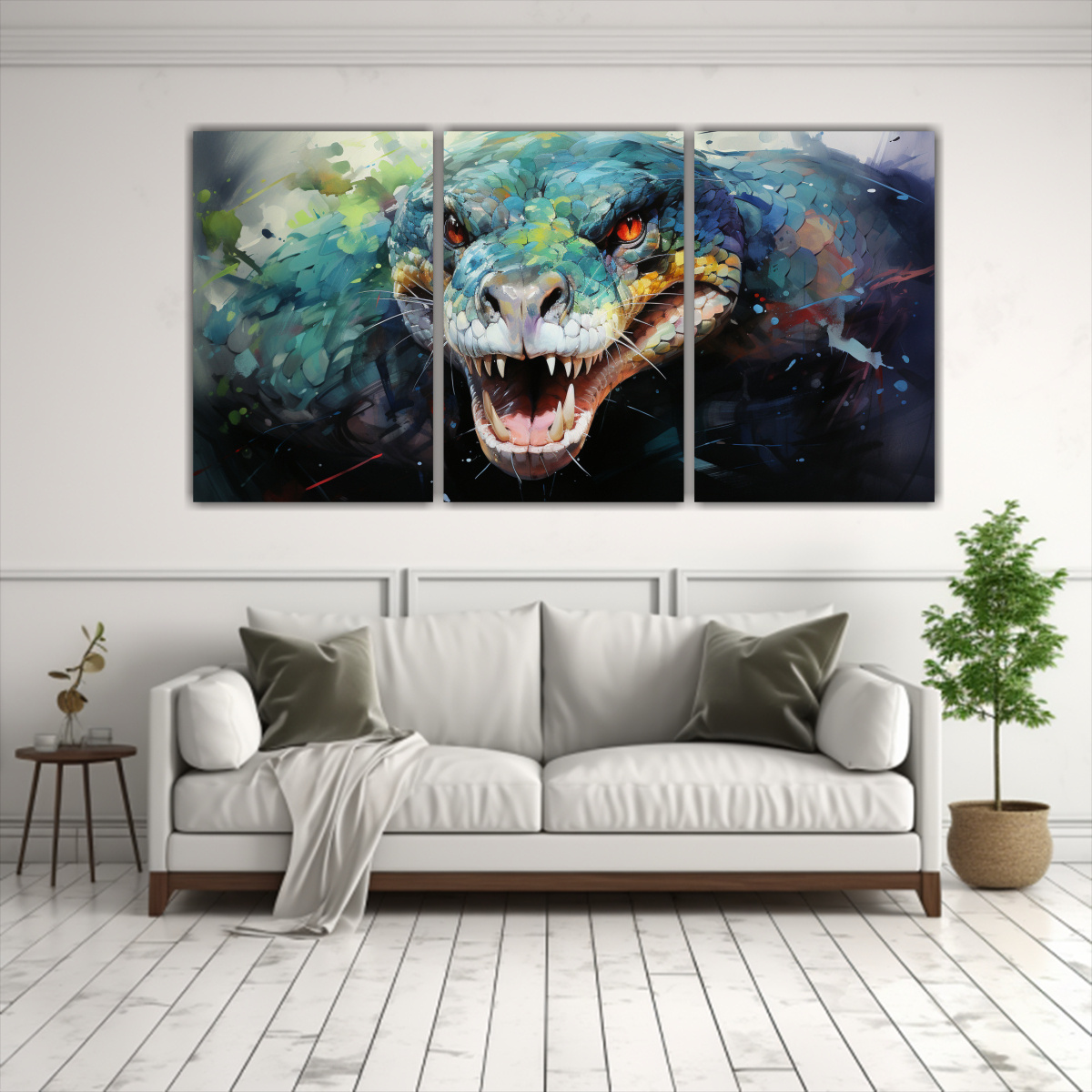 Cuadro Multicolor Estilo Acuarela Viper 21 - DecoCuadros