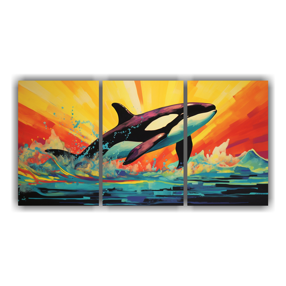 Cuadro Orca Tintados Y Soleados Arte Pop - ¡Compra Ahora! - Decocuadros