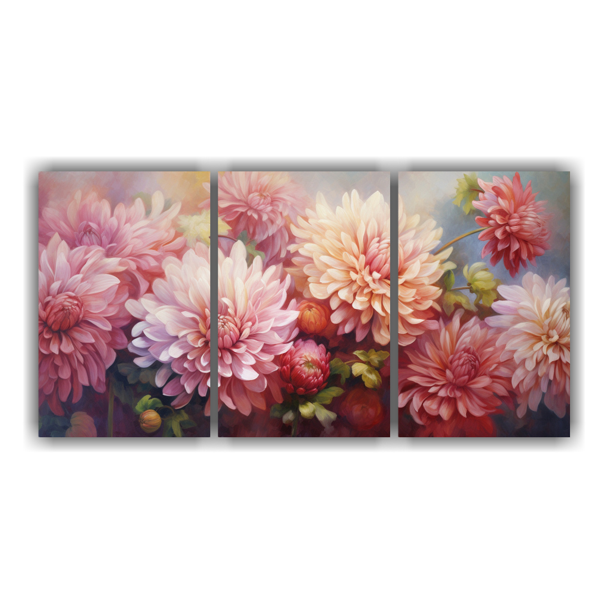 Cuadros Tela Canvas Relieve Chrysanthemums Abstractos - DecoCuadros