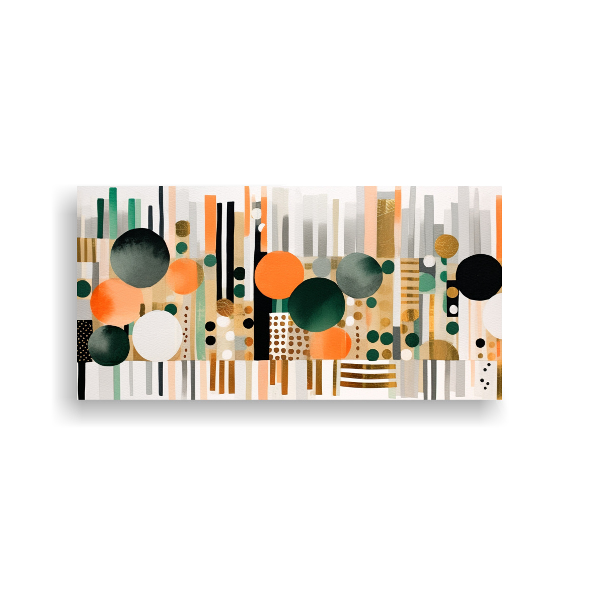 Lienzo Tela Abstracto: Arte Visual Contemporáneo En Tinta Y Papel Cortado - Decocuadros