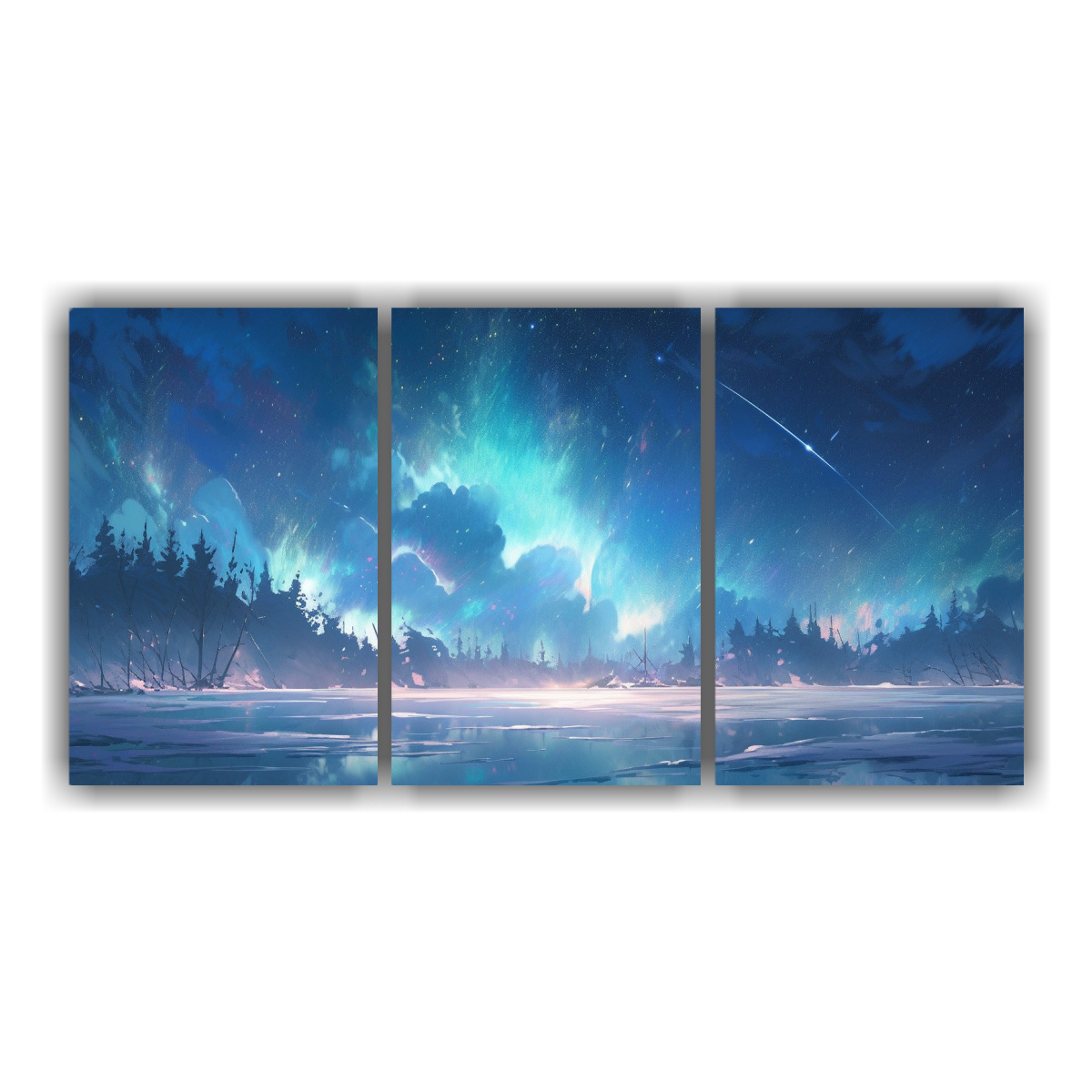 Cuadro Aurora Boreal Azul - Compra Online | DecoCuadros