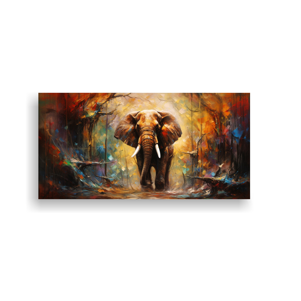 Cuadro Abstracto De Elefante Con Líneas Finas: Elegancia Y Simplicidad ...