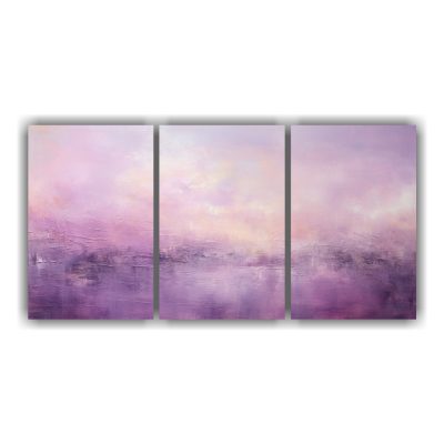 Cuadro Decorativo Abstracto Paisaje Morado - DecoCuadros