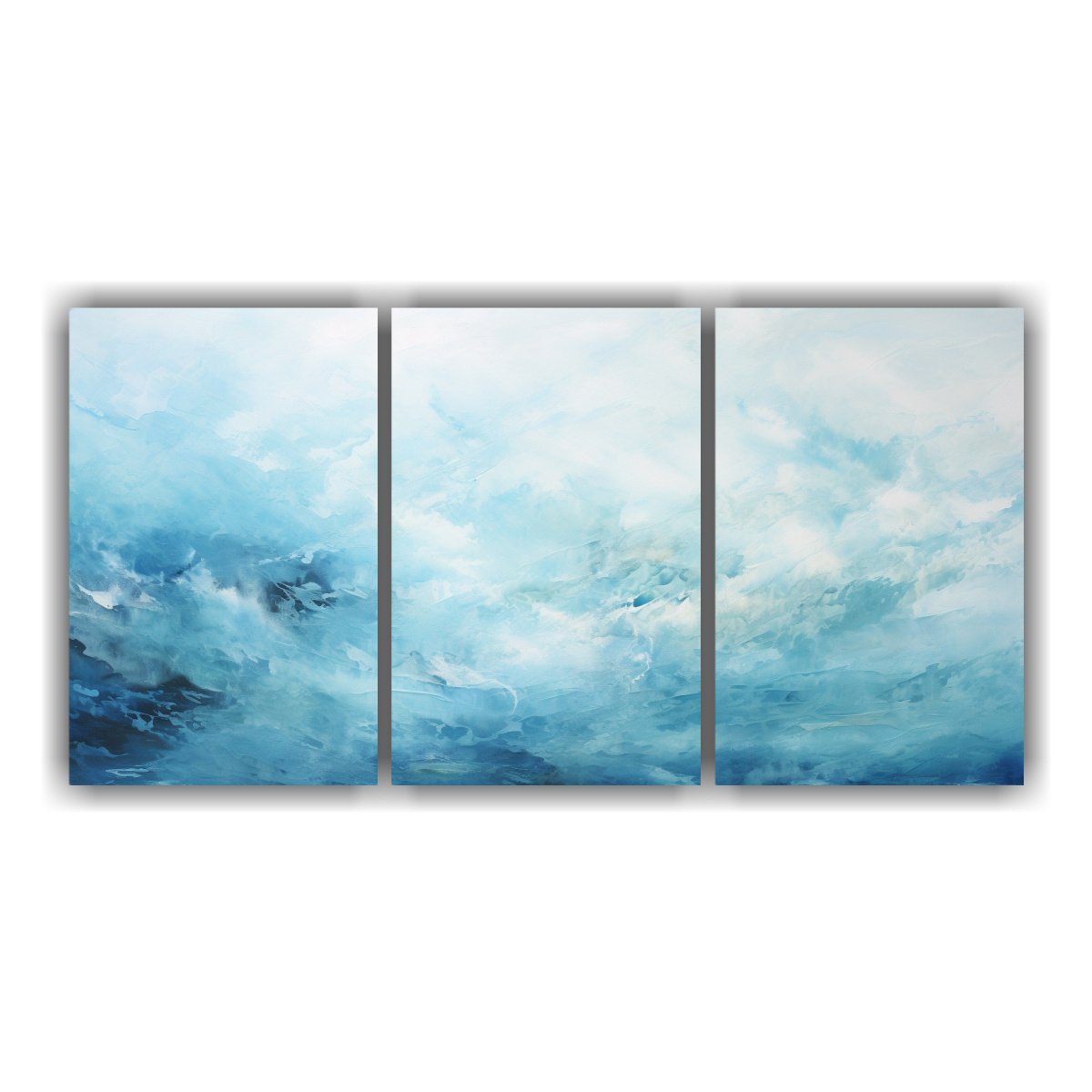 Cuadro Abstracto Tema Linda A Sky And Sea Con Colores Azules | DecoCuadros