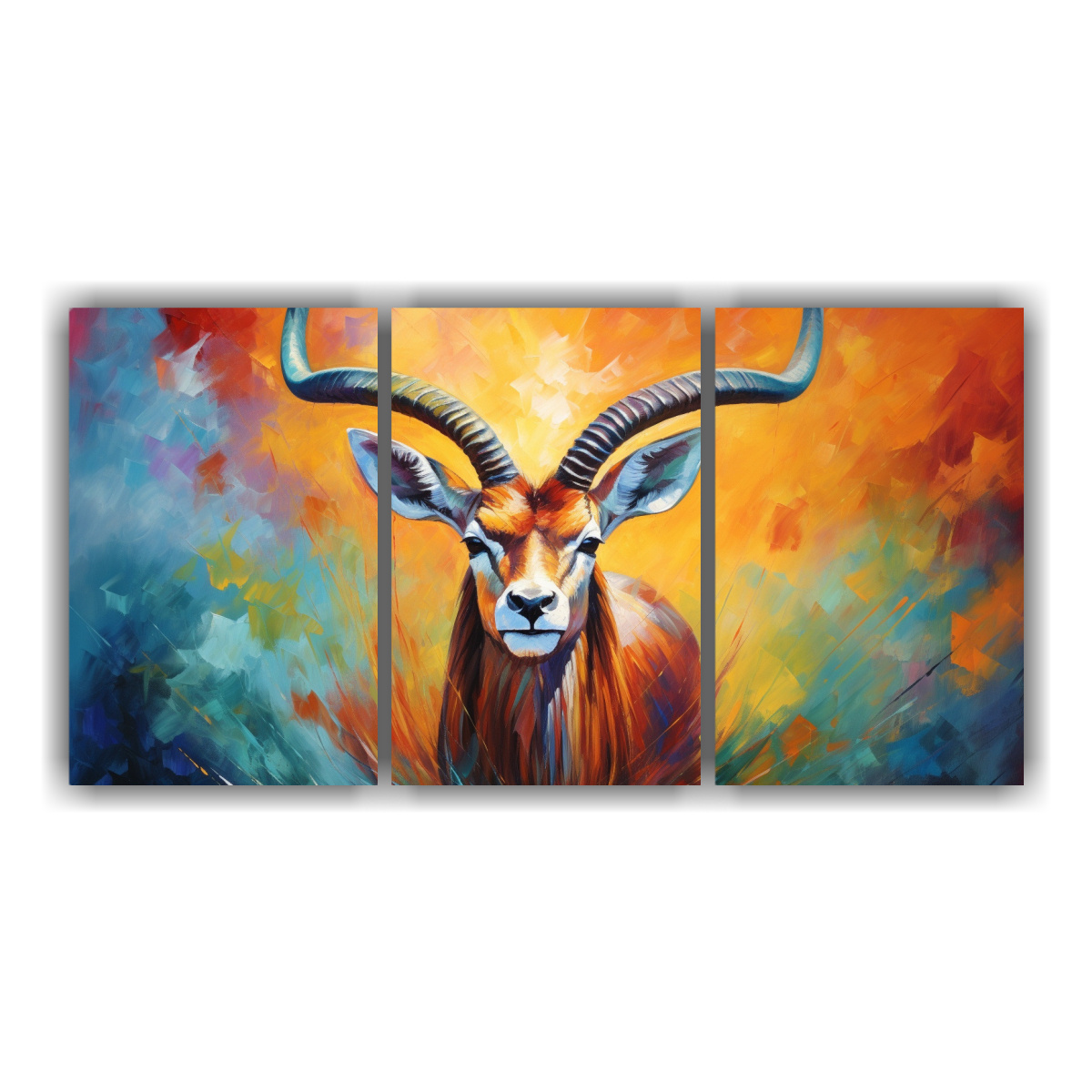 Cuadro Abstracto Dinámico Con Antílope - DecoCuadros