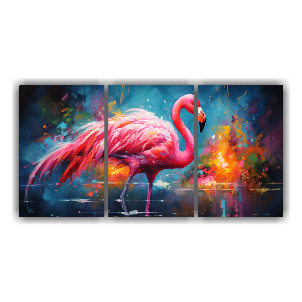 Cuadro Decorativo Expresivo De Flamenco En Estilo óleo - DecoCuadros