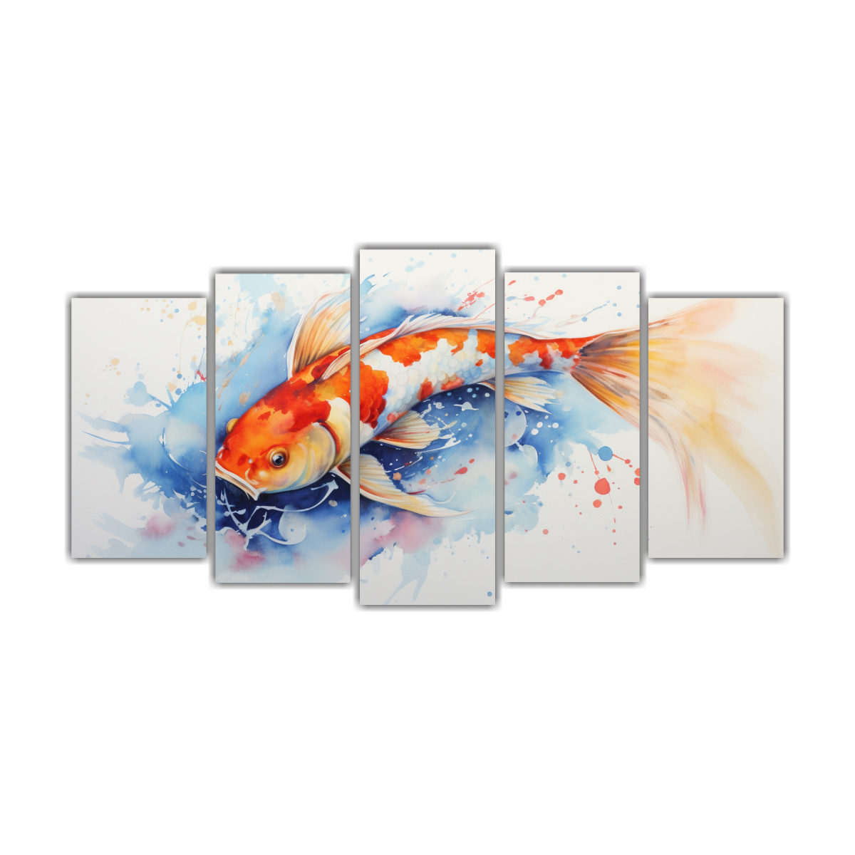 Cuadro Koi Fish Colorful Watercolor - DecoCuadros