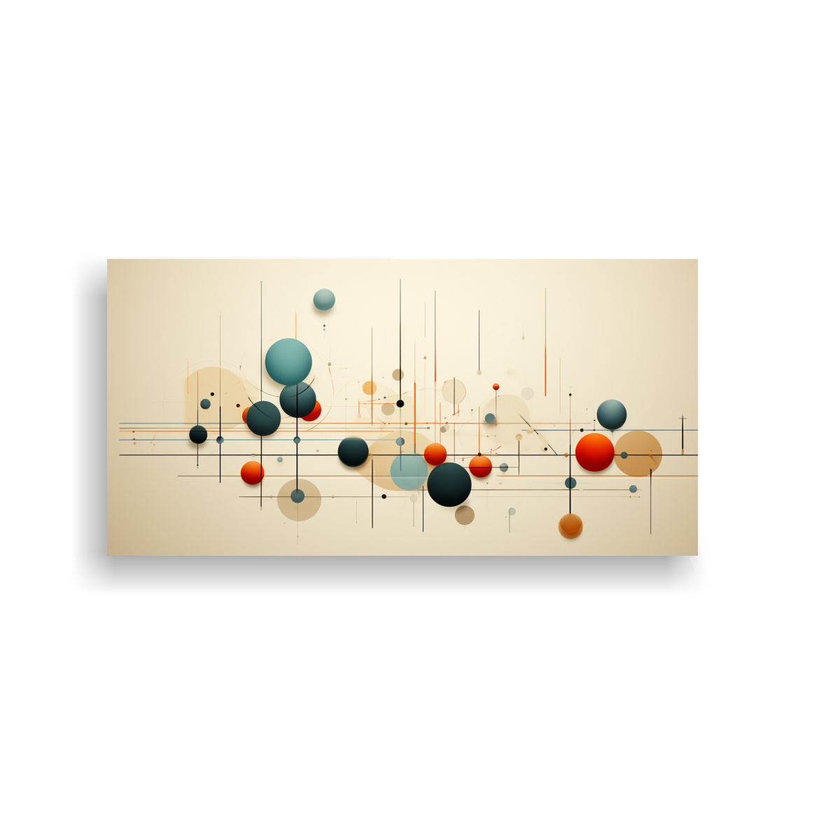 Cuadro Decorativo Moderno Surrealista De Líneas Geométricas Neutrales ...