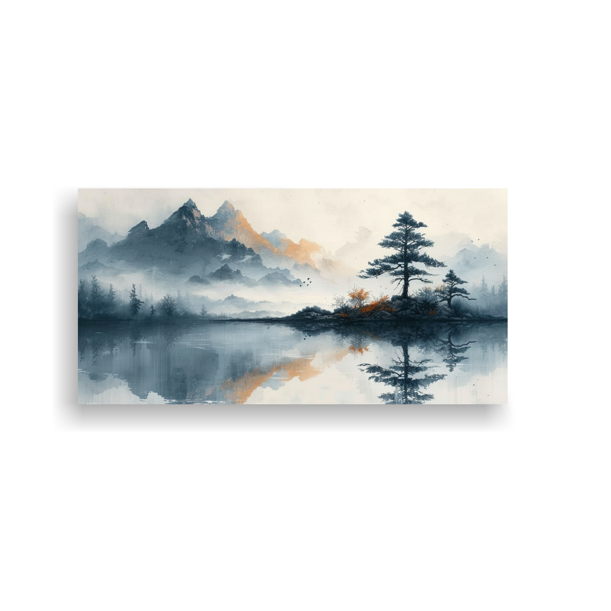 Cuadro Decorativo Paisajístico Artesanal De Líneas Simples 219 ...