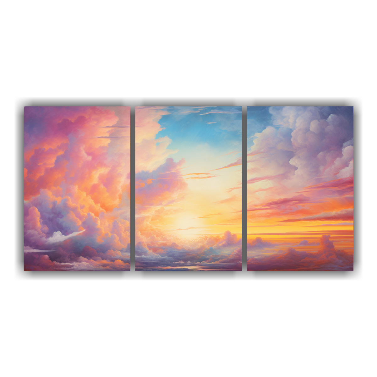 Cuadro Amanecer Y Atardecer Con Arcoiris Y Color Blanco - Compra Online ...