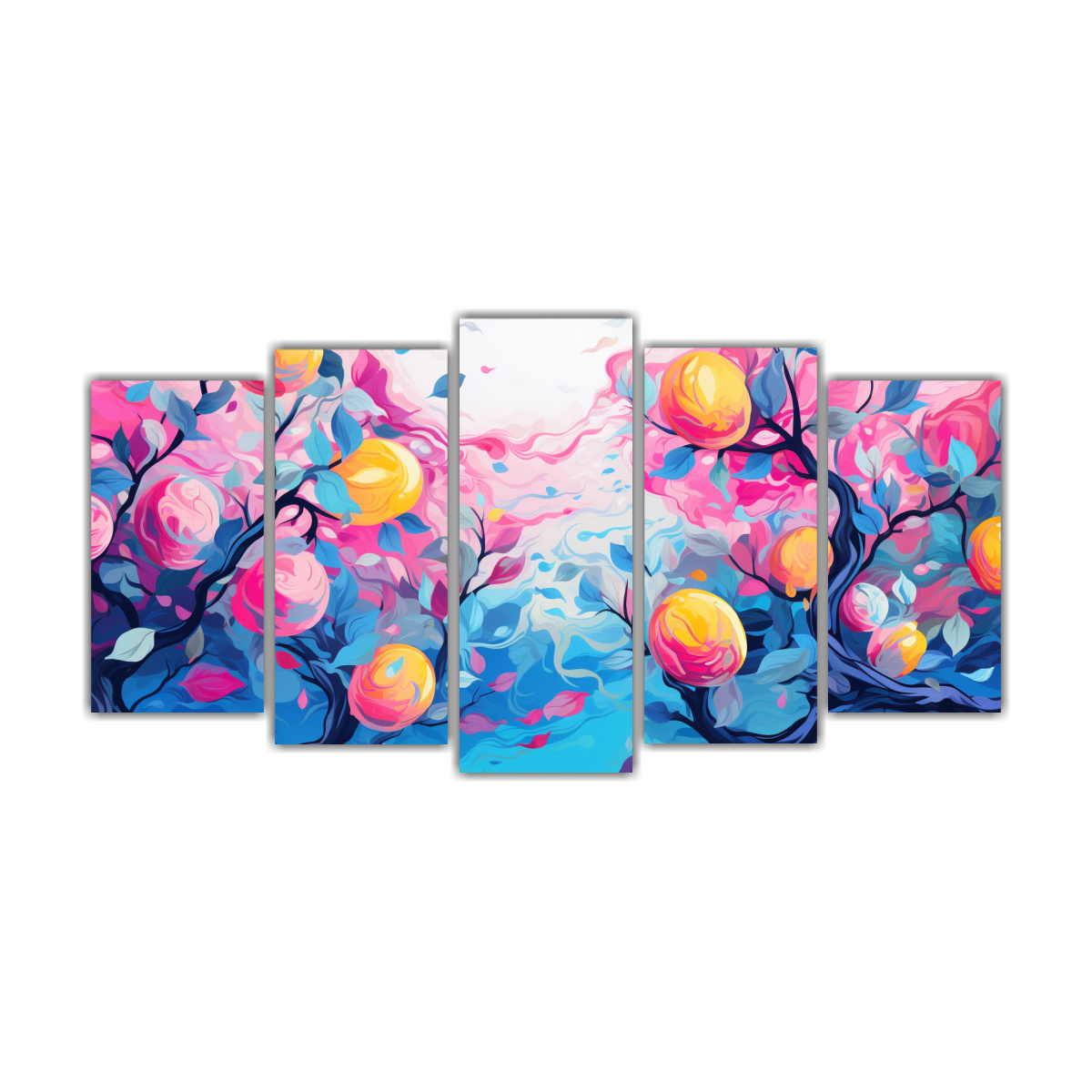 Cuadro Sensibilidad Artística En Tonos Rosa Y Azul - DecoCuadros