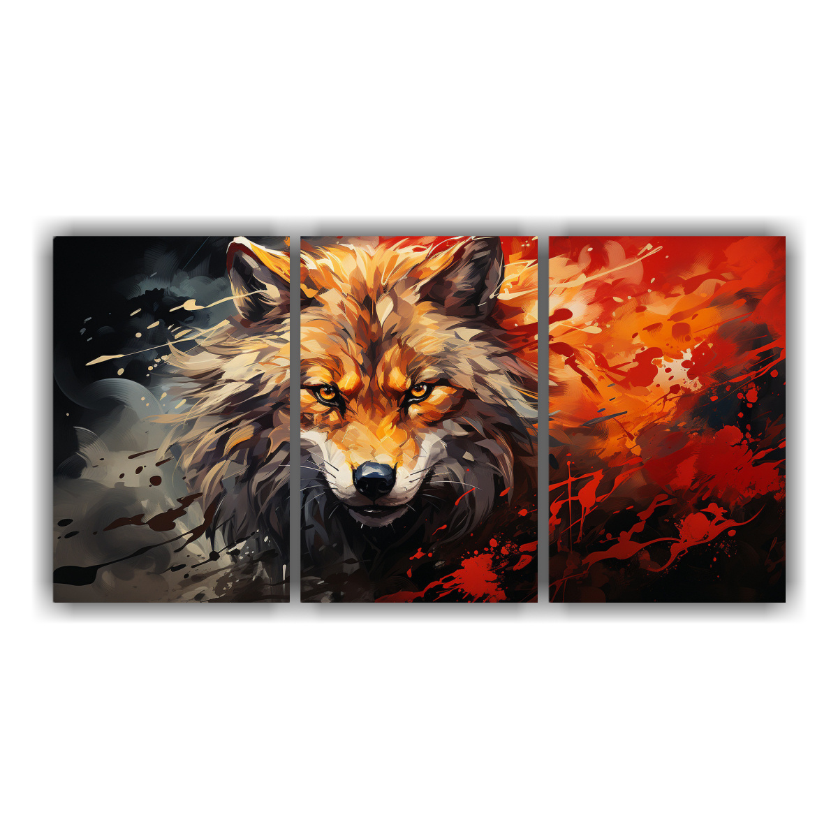 Cuadros Decorativos De Animales Legendarios En Rojo | DecoCuadros