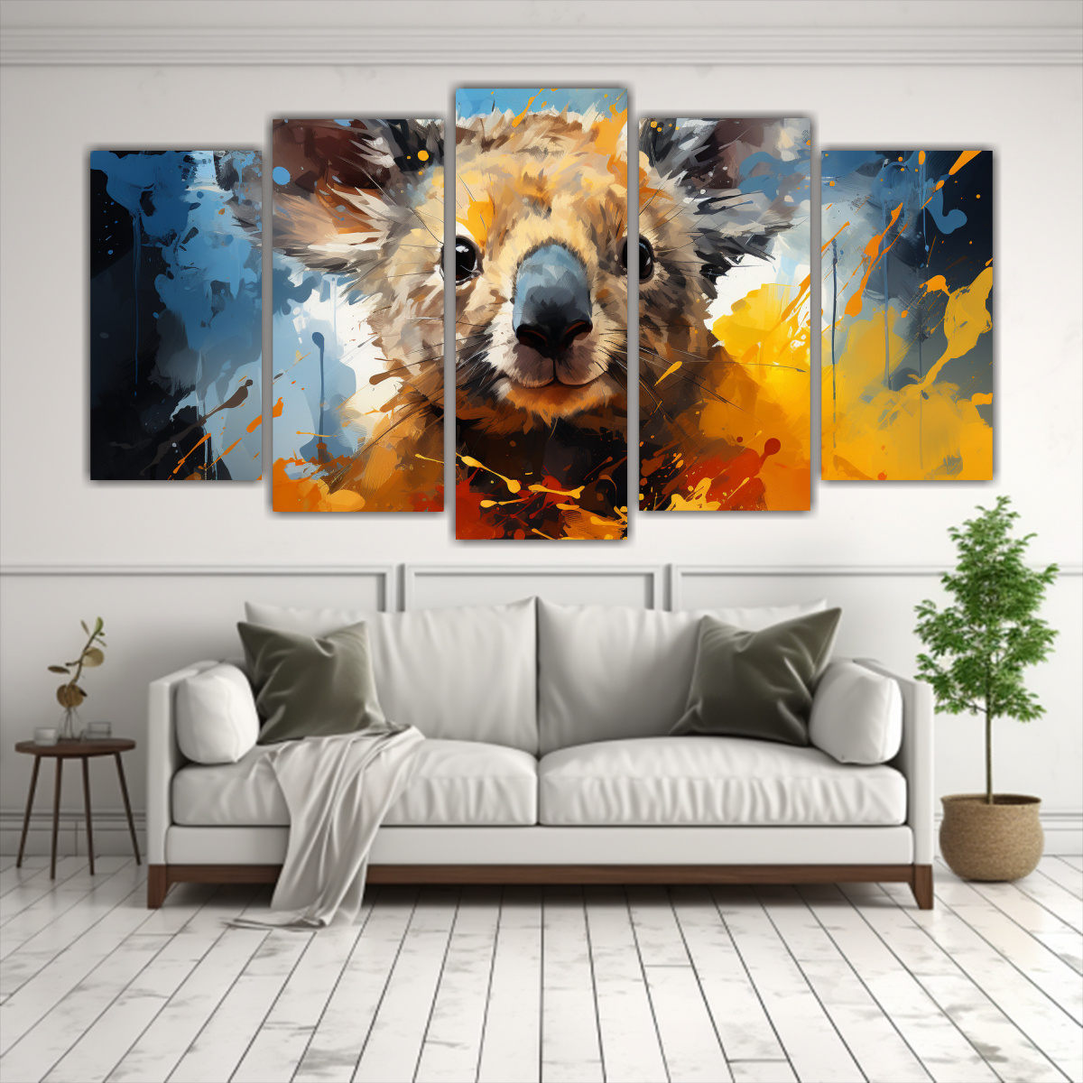 Cuadros Decorativos Clásicos En Colores Neo Pop Periwinkle Y Azafrán ...