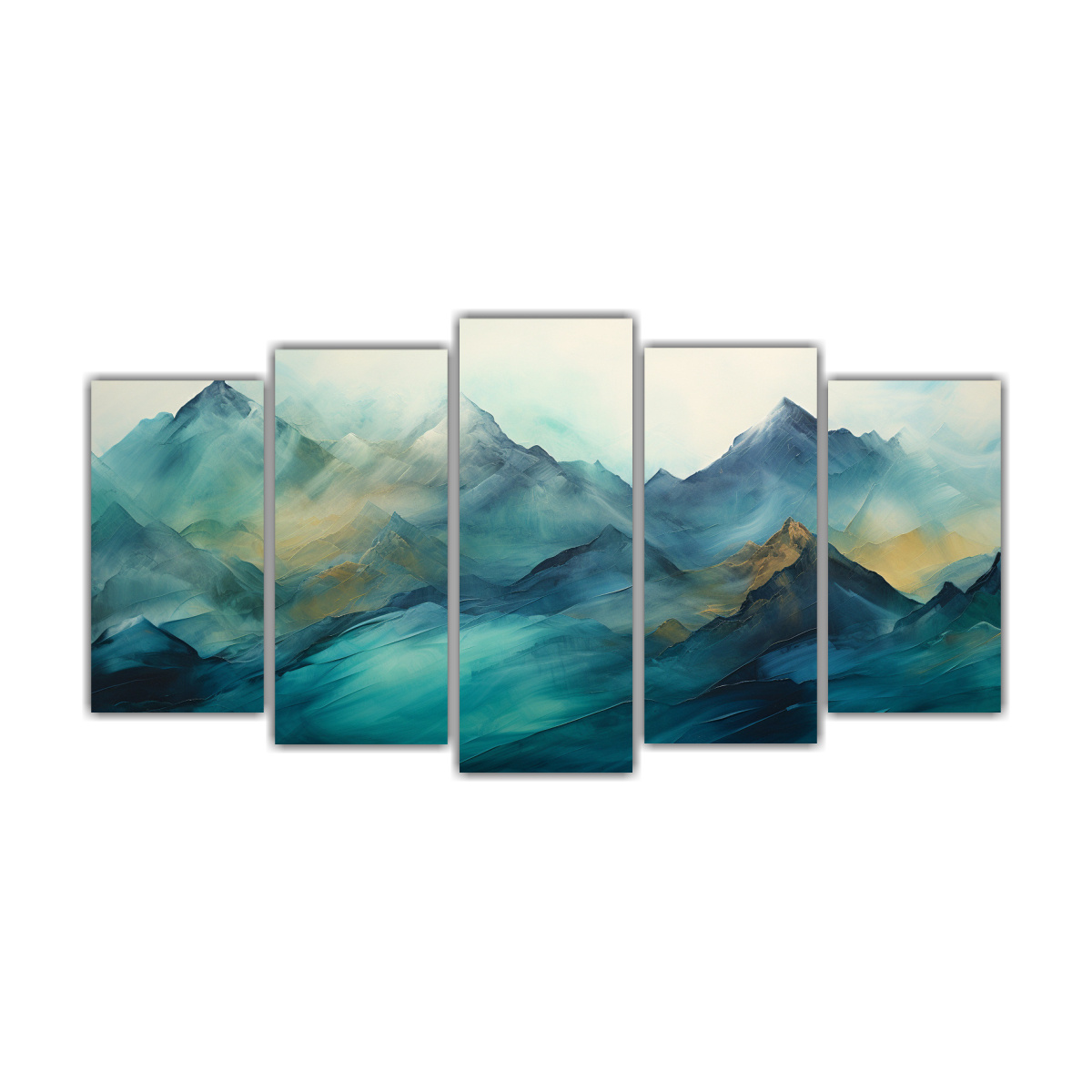 Cuadros Abstracción Turquesa Montañas Y Cordilleras - ¡Oferta Imperdible! - Decocuadros