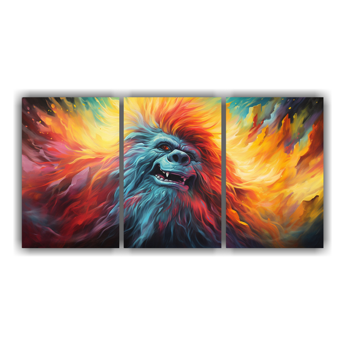 Cuadro Decorativo Acuarela Y Estilo óleo Estilo Yeti Exuberante ...