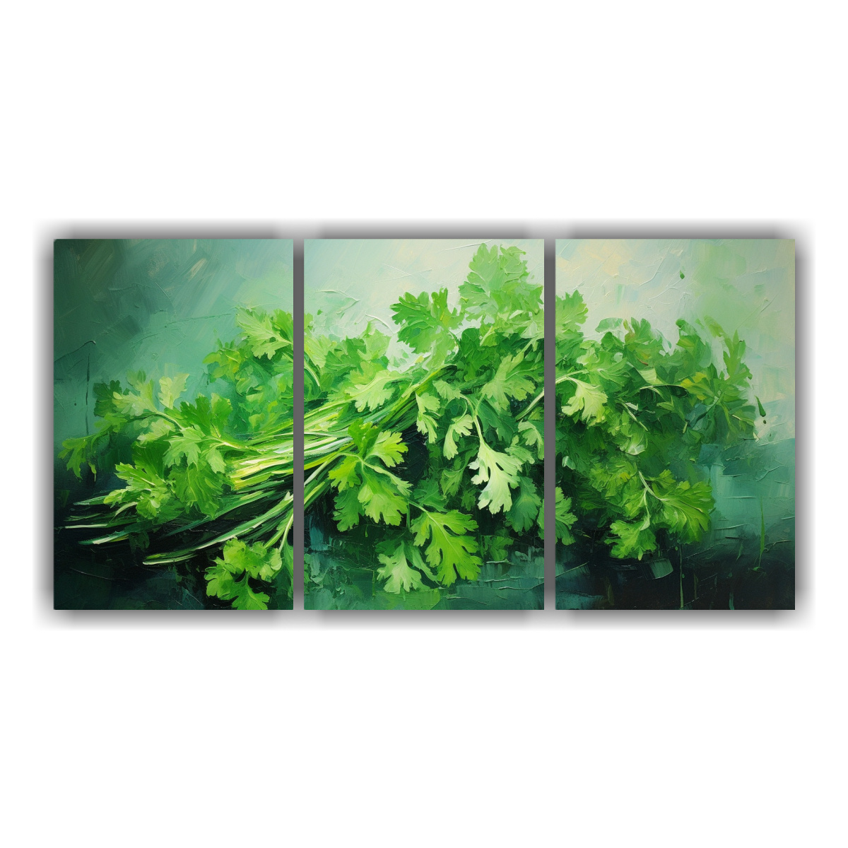Cuadro Abstracto De Cilantro En Alta Resolución - DecoCuadros